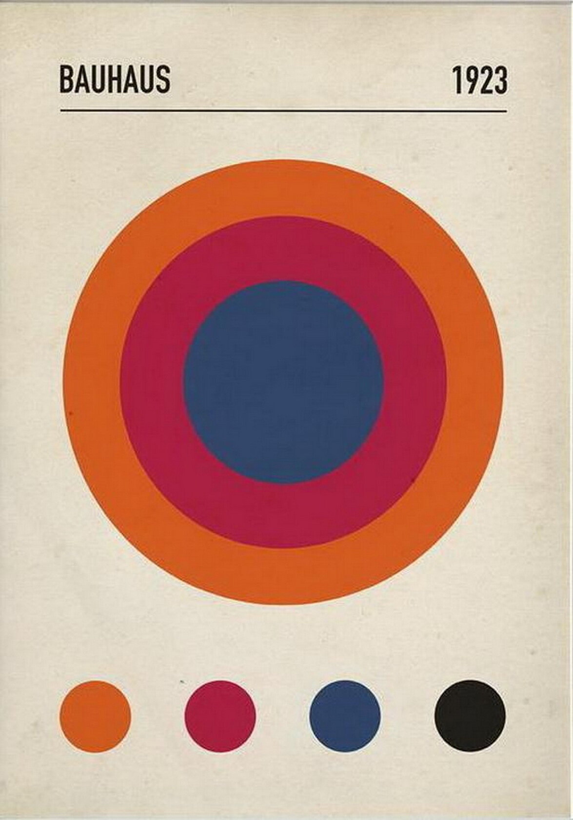 Плакат, постер Bauhaus 1923 на бумаге, размер 42х60см