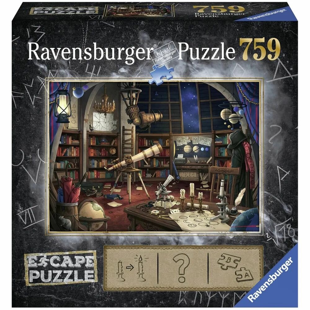 Пазл-квест Ravensburger 759 Обсерватория, арт.19956, классический, 12+