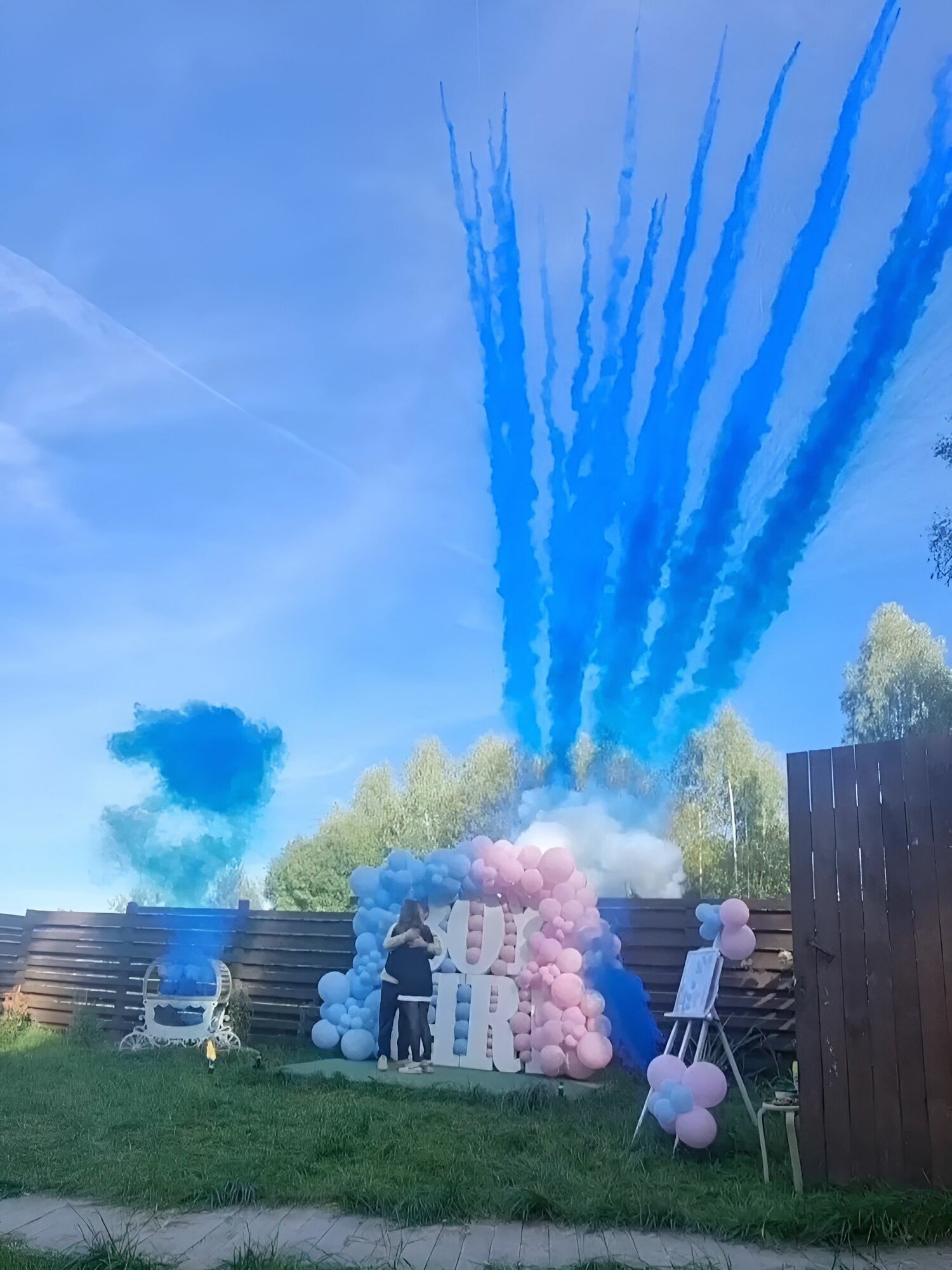 Салют Гендер пати дневной 25 залпов/1,2 дюйма с веером