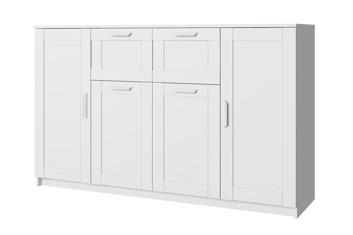 Комод для одежды Скаген , 155,2х95х42,2 см, 2 ящика и 4 двери, цвет белый