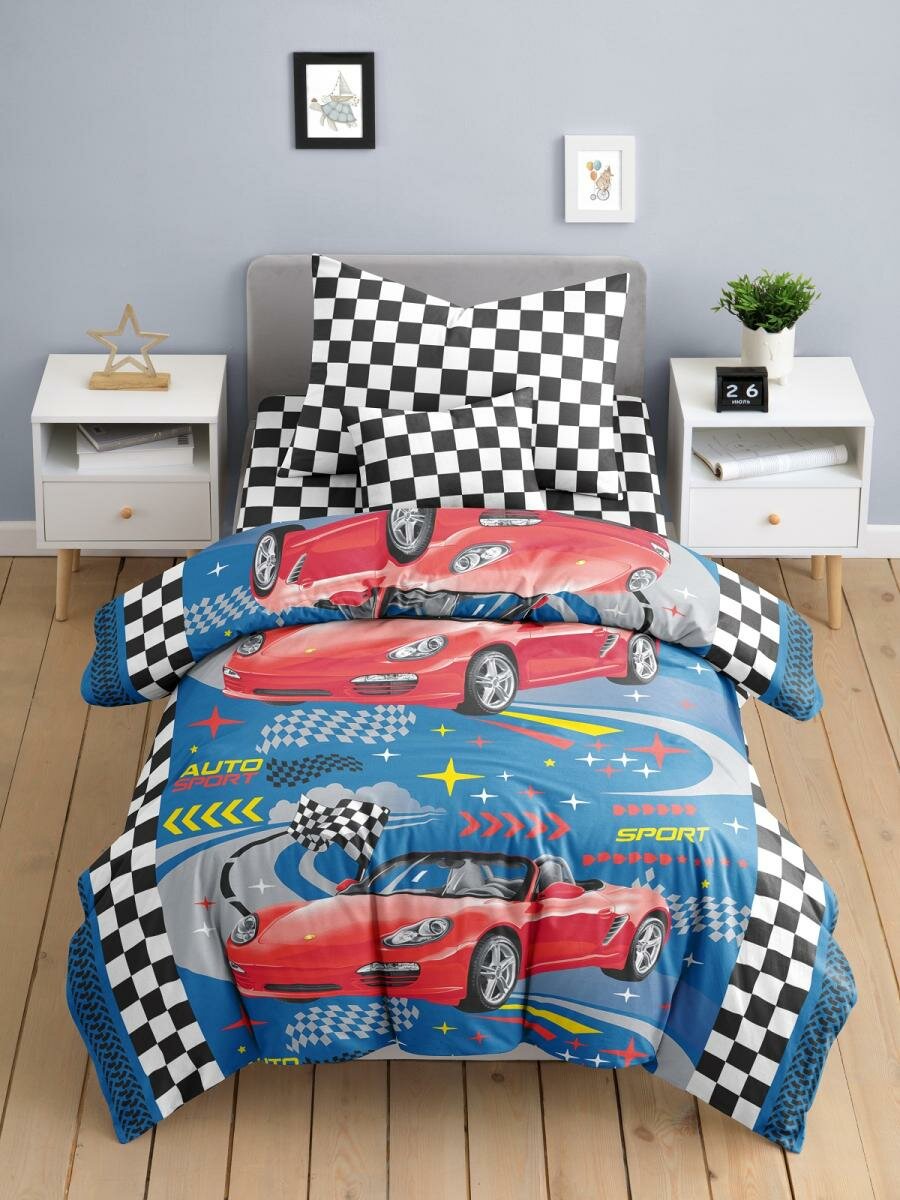 Детское Постельное белье 1.5-спальное Бязь (наволочка 70х70) Ночь Нежна Кар 500508-1+500509-1