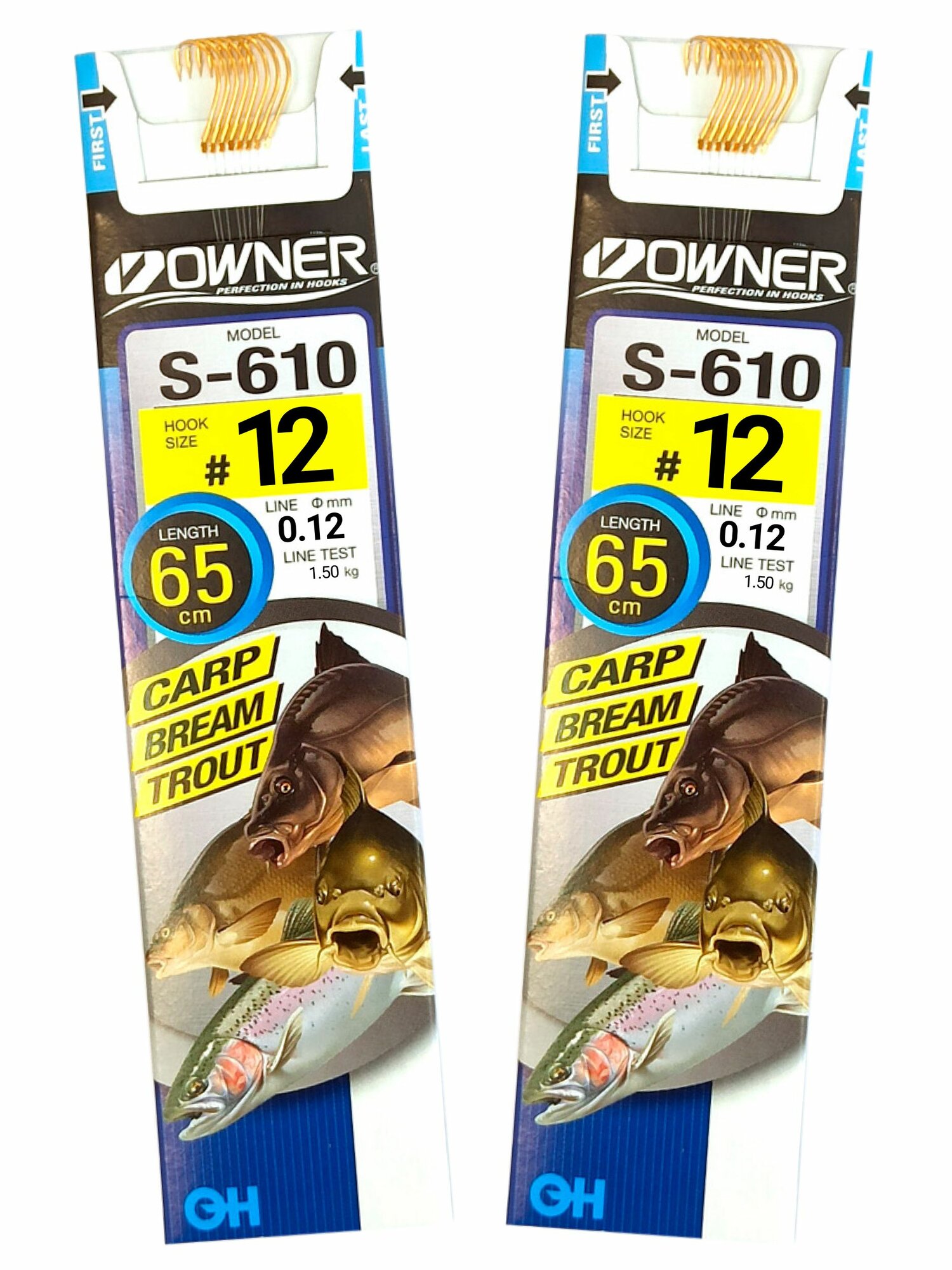 OWNER Поводок готовый S-610 №12 8шт 2 упаковки