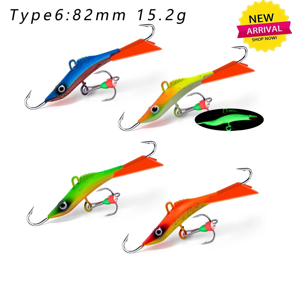 Goture Балансиры для зимней рыбалки 4 шт. Оранжевый, Type 6--82mm 15 2g