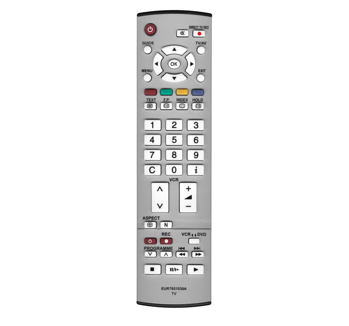 Пульт Huayu EUR7651030A, для телевизора, Panasonic, цвет серый, ИК-сигнал