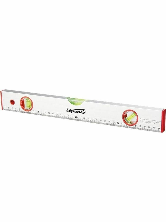 Уровень алюминиевый, 1000 мм, 3 глазка, линейка Sparta 331295