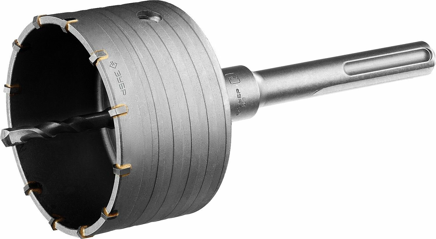 Коронка по бетону ЗУБР 100 мм, SDS-max, 12Т, державка, профессиональная 2918-100