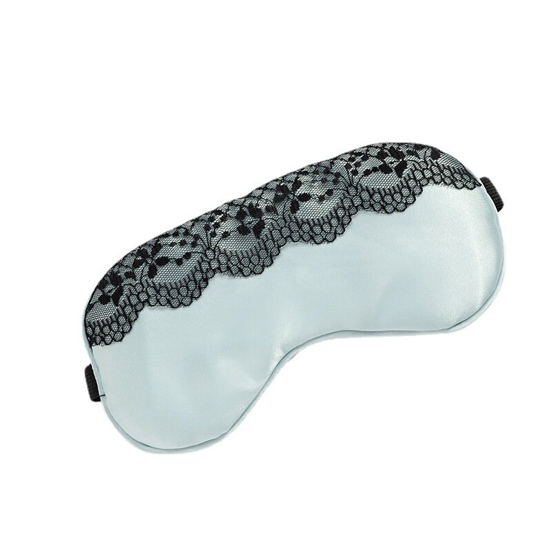 Шёлковая маска для сна с кружевной отделкой, светонепроницаемая маска для сна, удобная повязка для сна и путешествий, регулируемая маска для сна для женщин, расслабляющая повязка для снятия усталости глаз