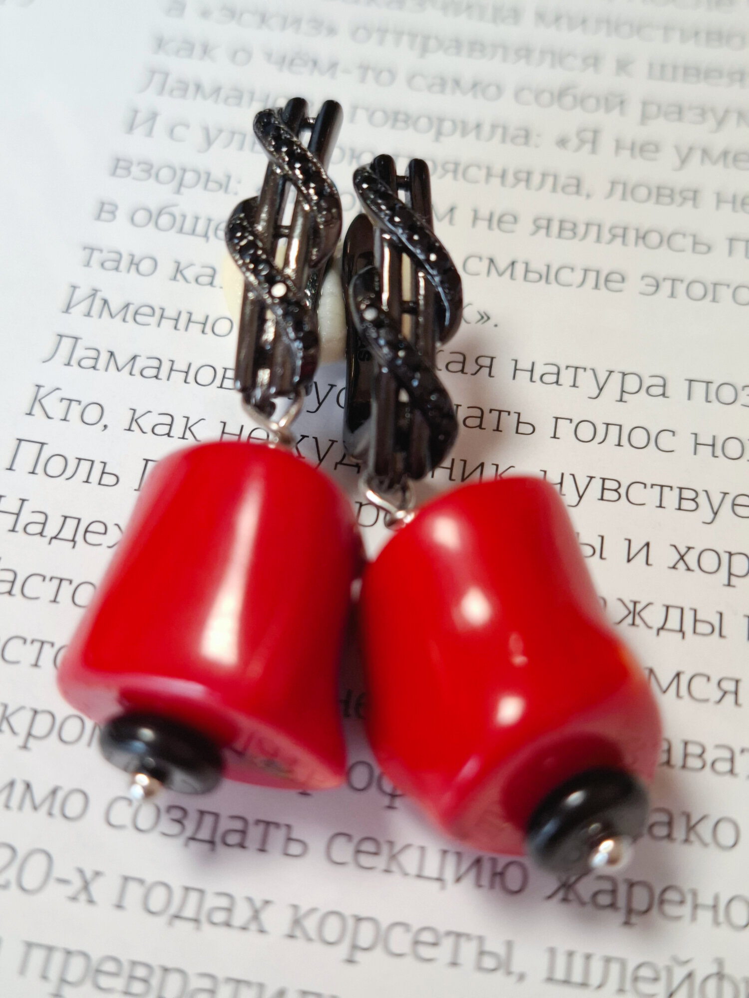 Серьги, агат