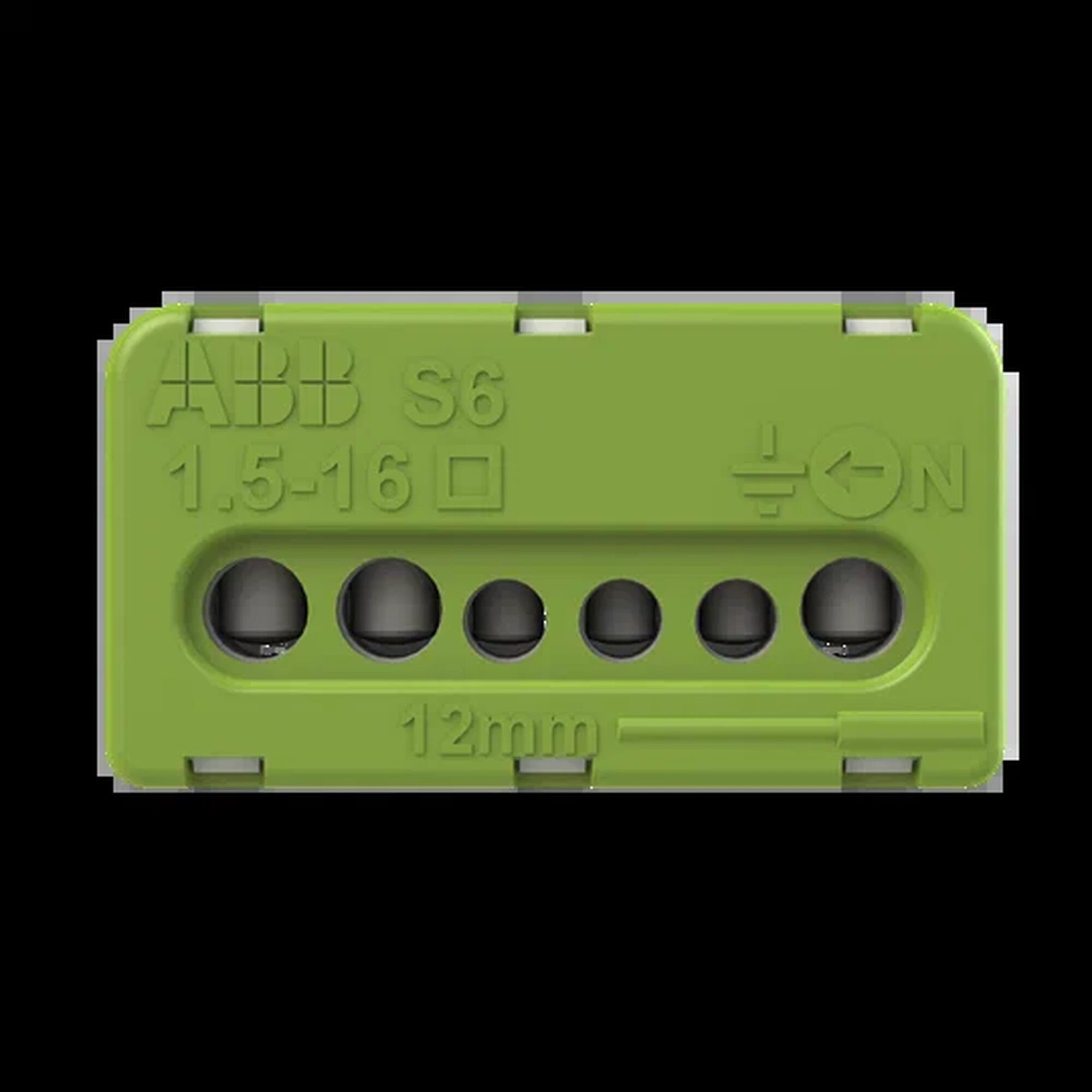 Винтовой клеммник ABB PE3x16-3х6мм PEK/S06 1SPE007715F0741 зеленая