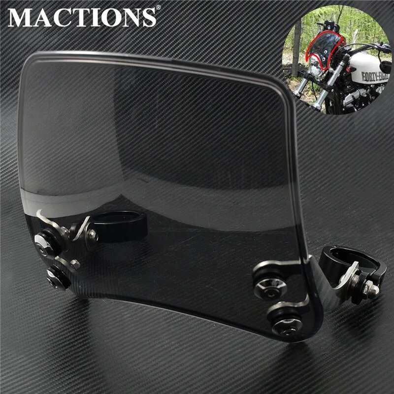 Мотоцикл 39 мм регулируемый на заказ компактный спортивный ветровой дефлектор лобовое стекло для Harley Sportster XL 883 1200 2004-2019, Черный