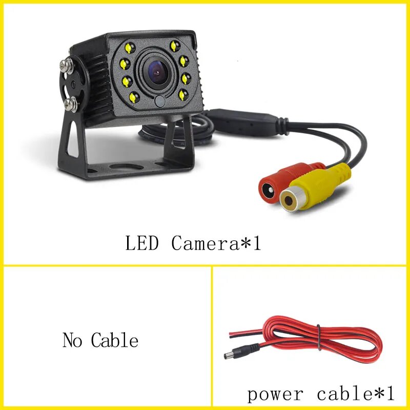 12В/24В парковочная камера заднего вида для грузовиков, сверхмощная камера ночного видения, водонепроницаемая камера заднего вида для автомобиля/прицепа/пикапов, No Cable(AV)