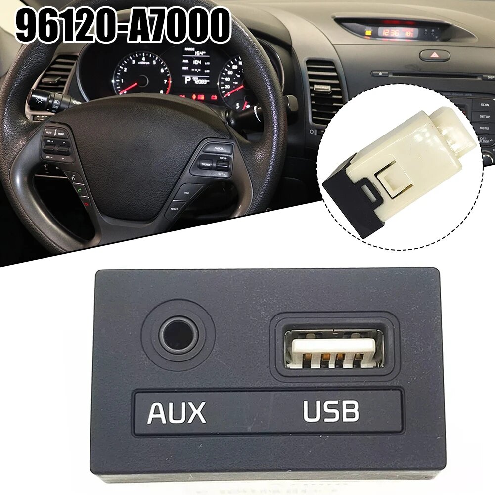 1 шт. разъем AUX USB 2.0 в сборе для Kia K3 Forte Cerato 2014-2015 96120-A7000, быстрая установка, автомобильные аксессуары