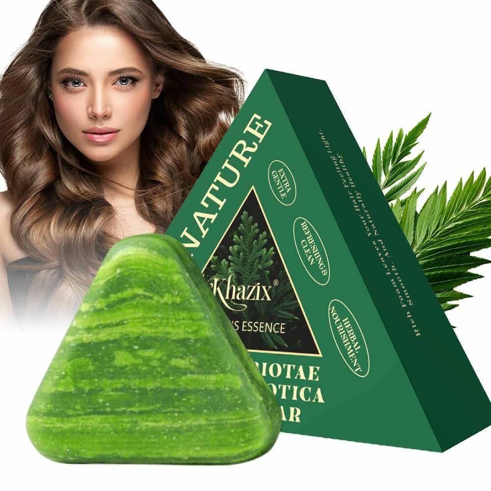 120 г твердого шампуня с листьями туи и травой усмана