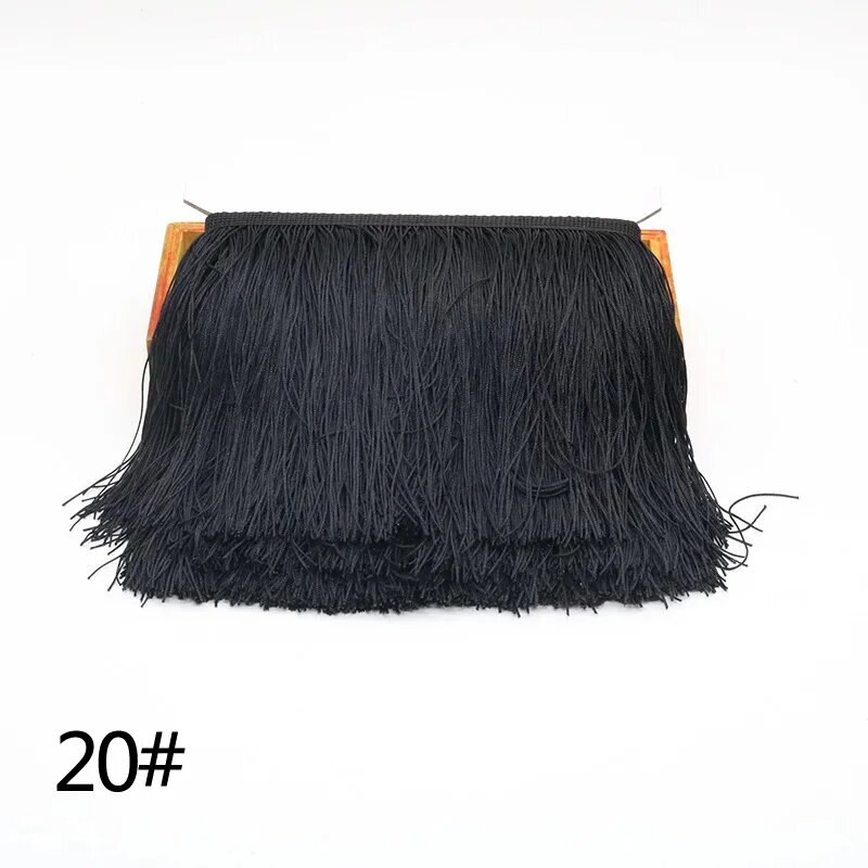 Бахрома из полиэстера BX dream 9-30 см Черный, 30CM, 20