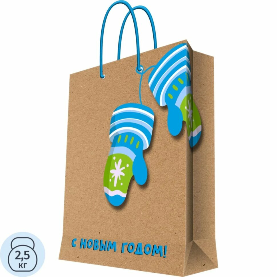 Пакет из крафт-бумаги, для сувенирной продукции 150 г/м2 18x23x10см 93575FE, 2333565