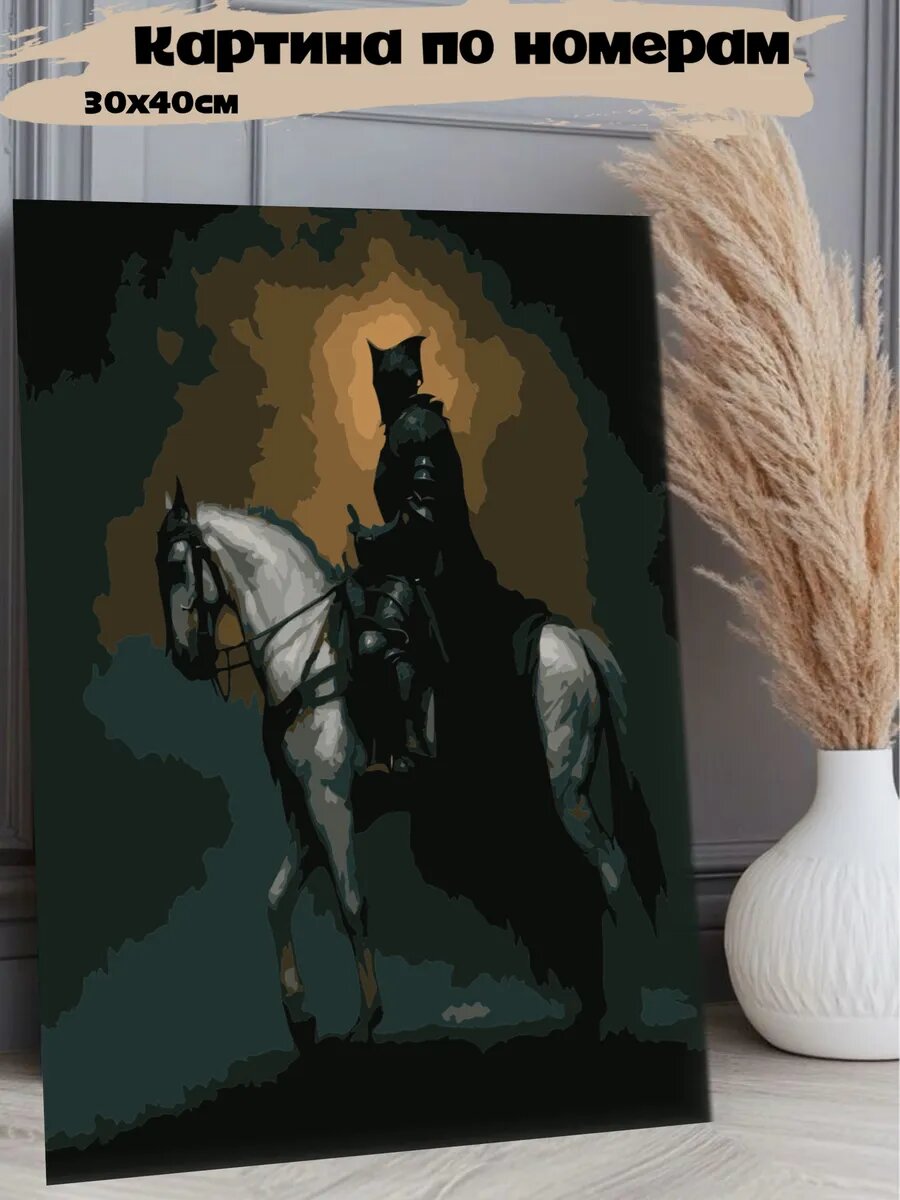 Картина по номерам 30x40 см всадник