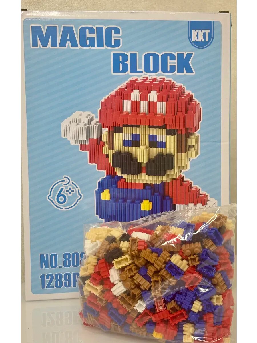 Конструктор Magic Block Mario №8088, ABS-пластик, 1289 деталей, для детей от 5 лет