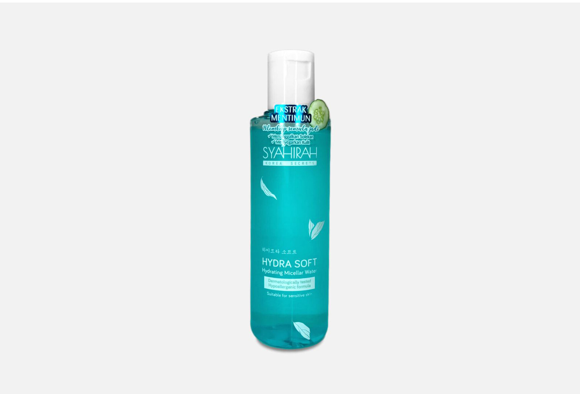 Увлажняющая мицеллярная вода для лица SYAHIRAH cucumber extract and green tea 160 мл