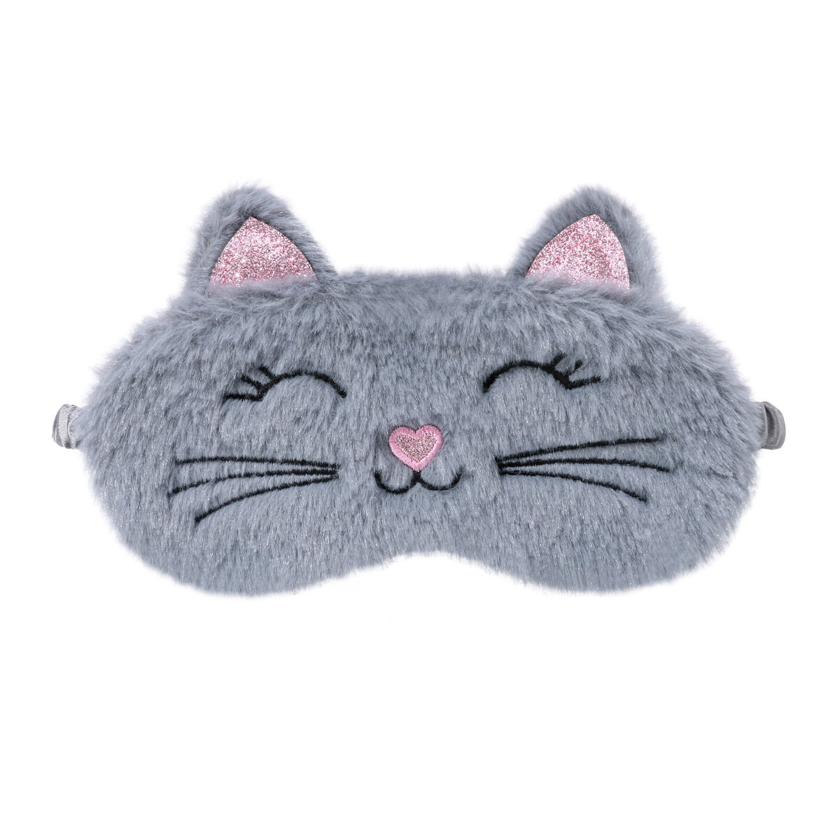 Милая маска для сна с кошкой, плюшевая мультяшная маска для сна с кошачьими ушками, мягкая повязка для сна, светонепроницаемая повязка для глаз для детей и взрослых, удобная маска для сна и путешествий