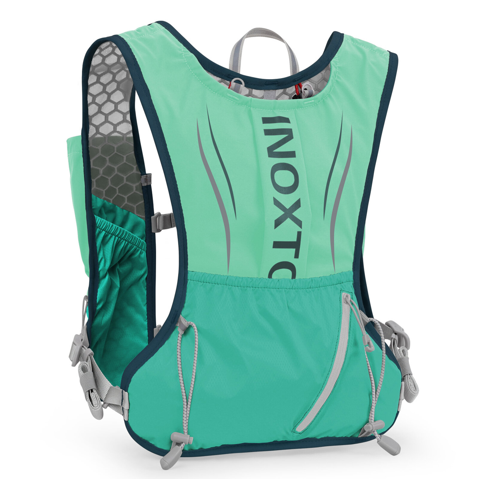 Рюкзак для бега на улице Рюкзак для велосипеда Спортивный жилет Легкий рюкзак для езды Женщины Мужчины Дыхающий рюкзак для бега Для кемпинга Горных походов Велоспорта Размер 37*18 см Объем 5 л Вес 185 г Цвет Зеленый Синий Черный Оранжевый Серый Материал