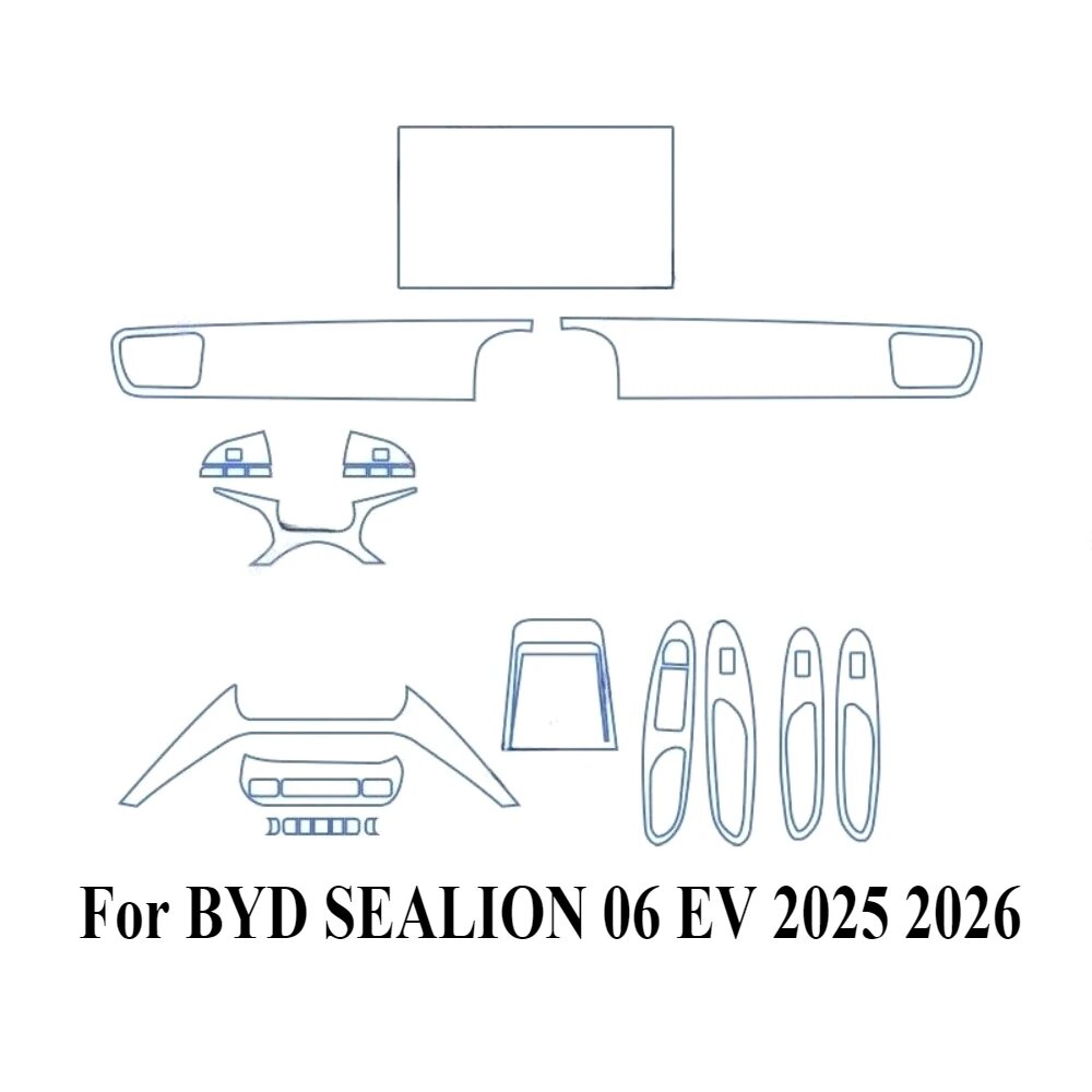 Защитная пленка PPF для BYD Sealion 06 EV 2025 2026: прозрачная TPU пленка для A, Left-hand drive