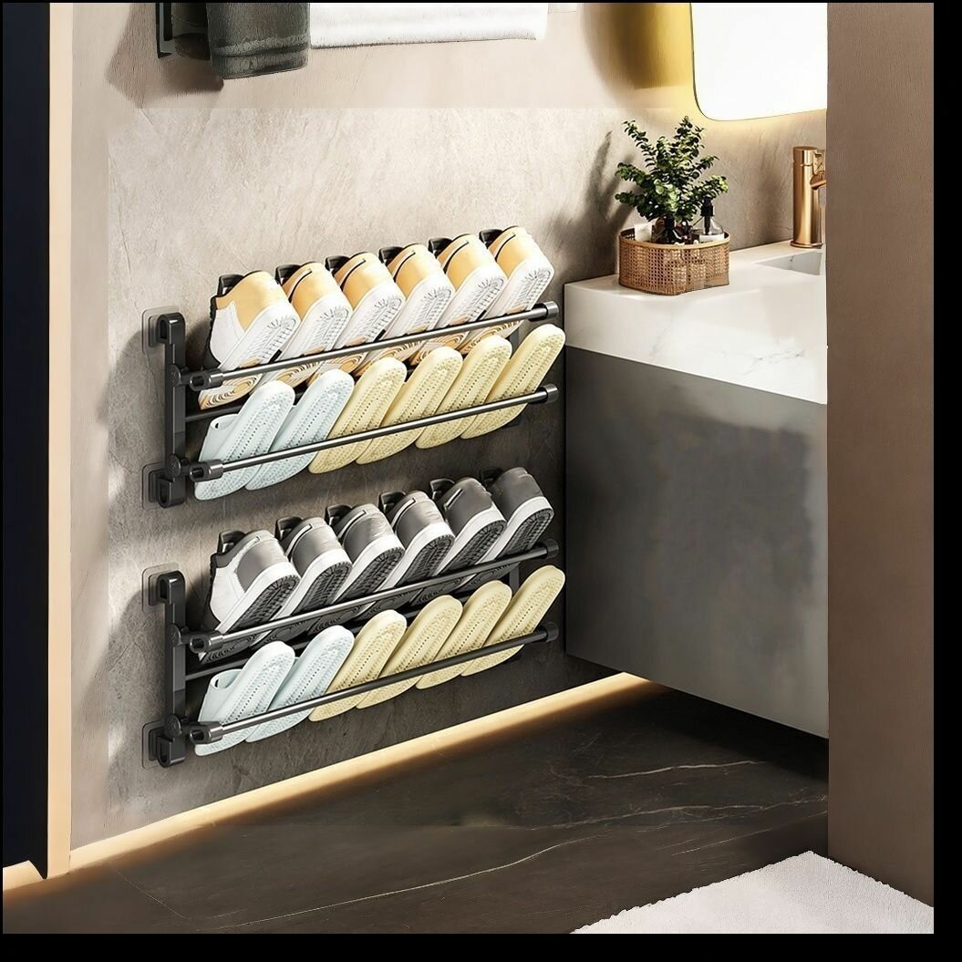 Ванная комната без отверстий стеллаж для тапочек