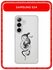 Чехол на Samsung Galaxy S24 / Самсунг S24 с принтом Монохромная змея рисунок, пр...
