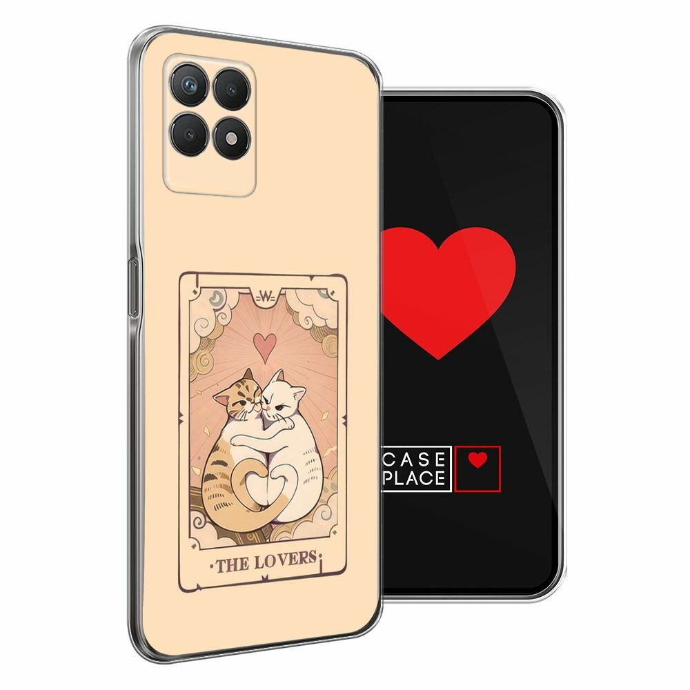 Чехол на Realme 8i / Реалми 8i с принтом "The lovers cats 1 - 14 февраля" — фото 1