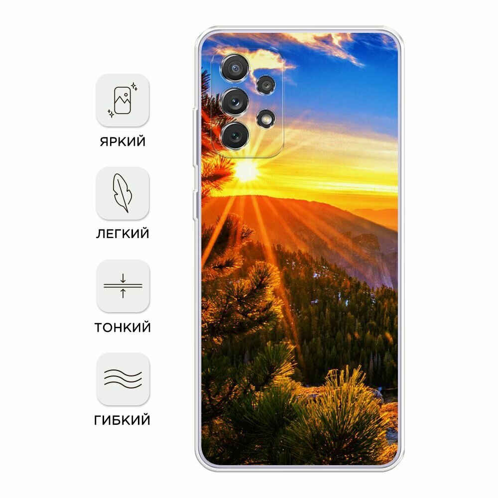 Чехол на Samsung Galaxy A73 / Самсунг Галакси А73 с принтом Восход 4 — фото 1