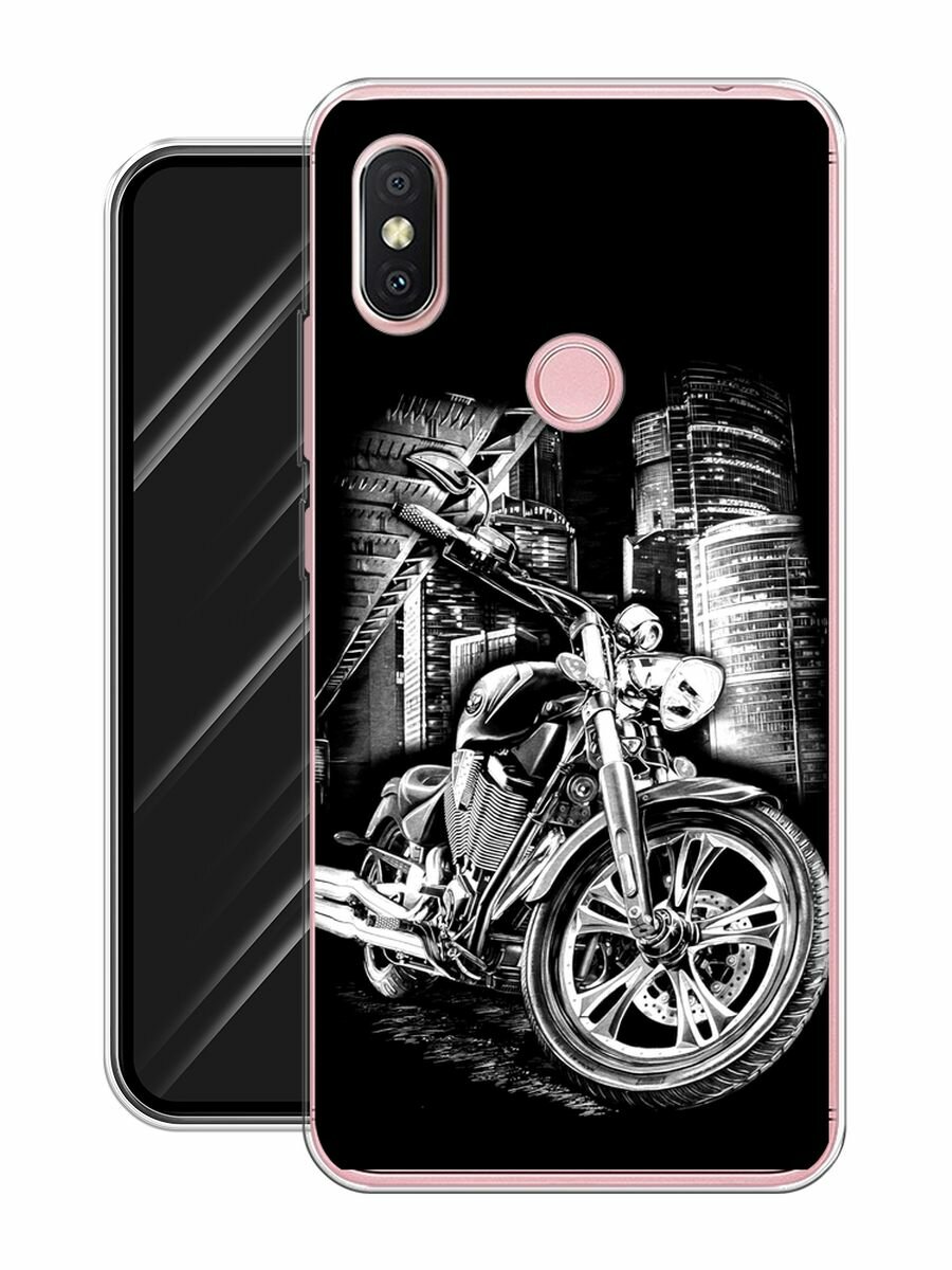 Чехол на Xiaomi Redmi S2 (Redmi Y2) / Сяоми Редми С2 (Редми Y2) с принтом "Крутой байк" — фото 1