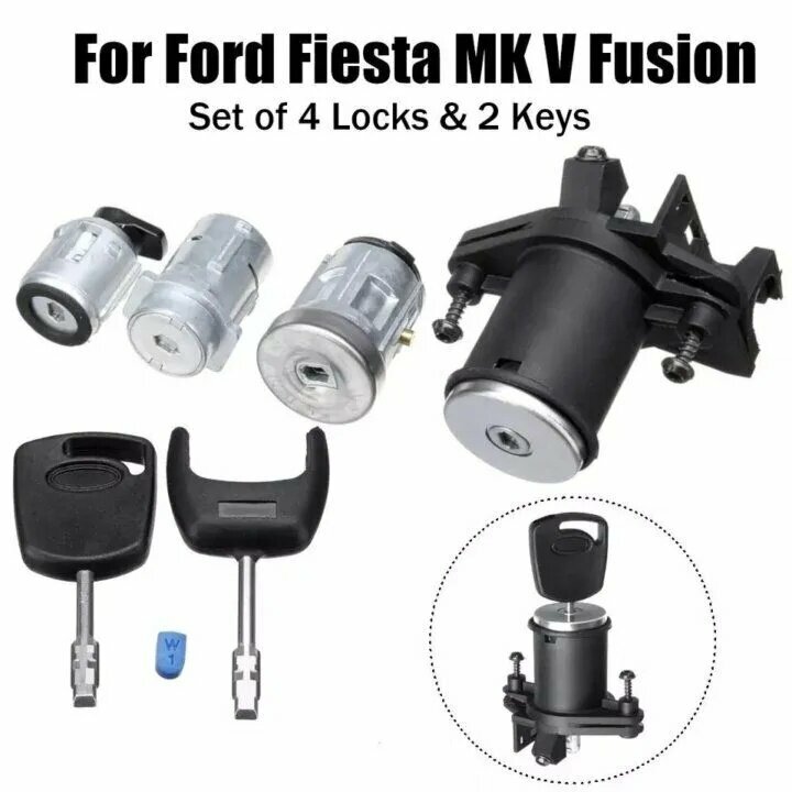 Замок зажигания и ключ для дверного замка - Ford Fiesta MK V Fusion