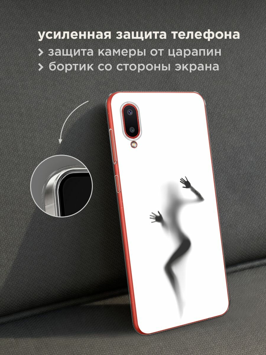 Чехол на Samsung Galaxy A02 / Самсунг Галакси А02 с принтом "Девушка в душе" — фото 1