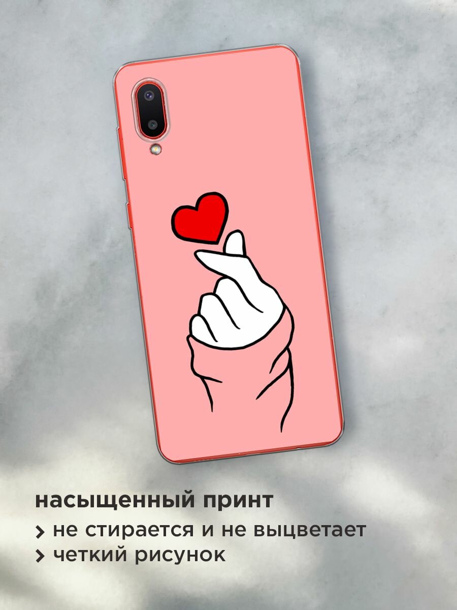 Чехол на Samsung Galaxy A02 / Самсунг Галакси А02 с принтом "Милое сердечко" — фото 1