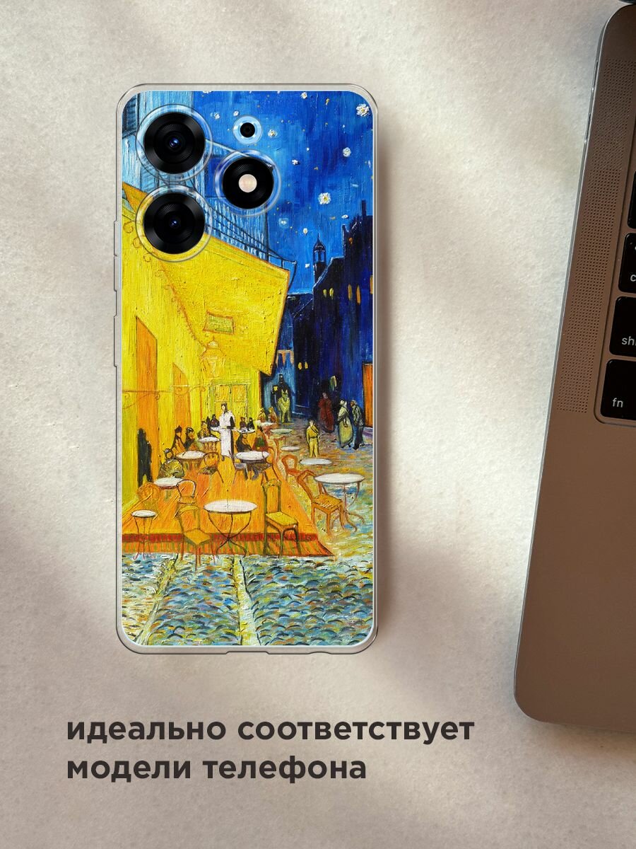 Чехол на Tecno Spark 10 Pro / Текно Спарк 10 Про с принтом "Ван Гог Желтый дом" — фото 1