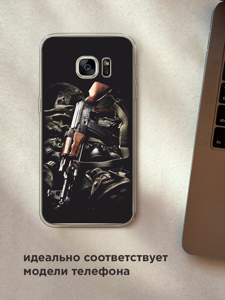 Чехол на Samsung Galaxy S7 / Самсунг Галакси С 7 с принтом "Автомат" — фото 1