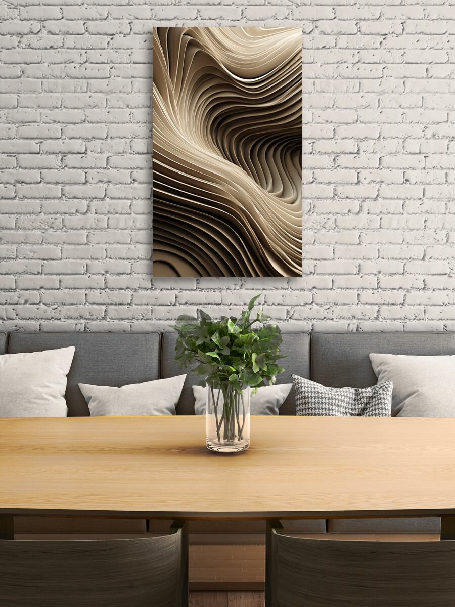 Картина на холсте LOFTime 60х100 Абстракция Волны 3D коричн КБ-1844-60100