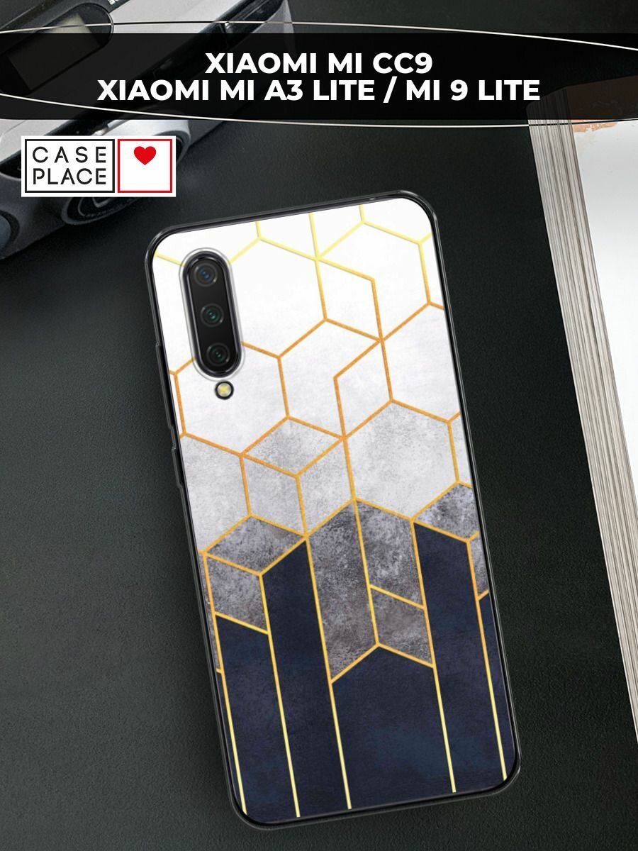 Чехол на Xiaomi Mi CC9/A3 Lite/9 Lite / Сяоми Mi CC9/A3 Lite/9 Lite с принтом "Черно-белая мозаика"