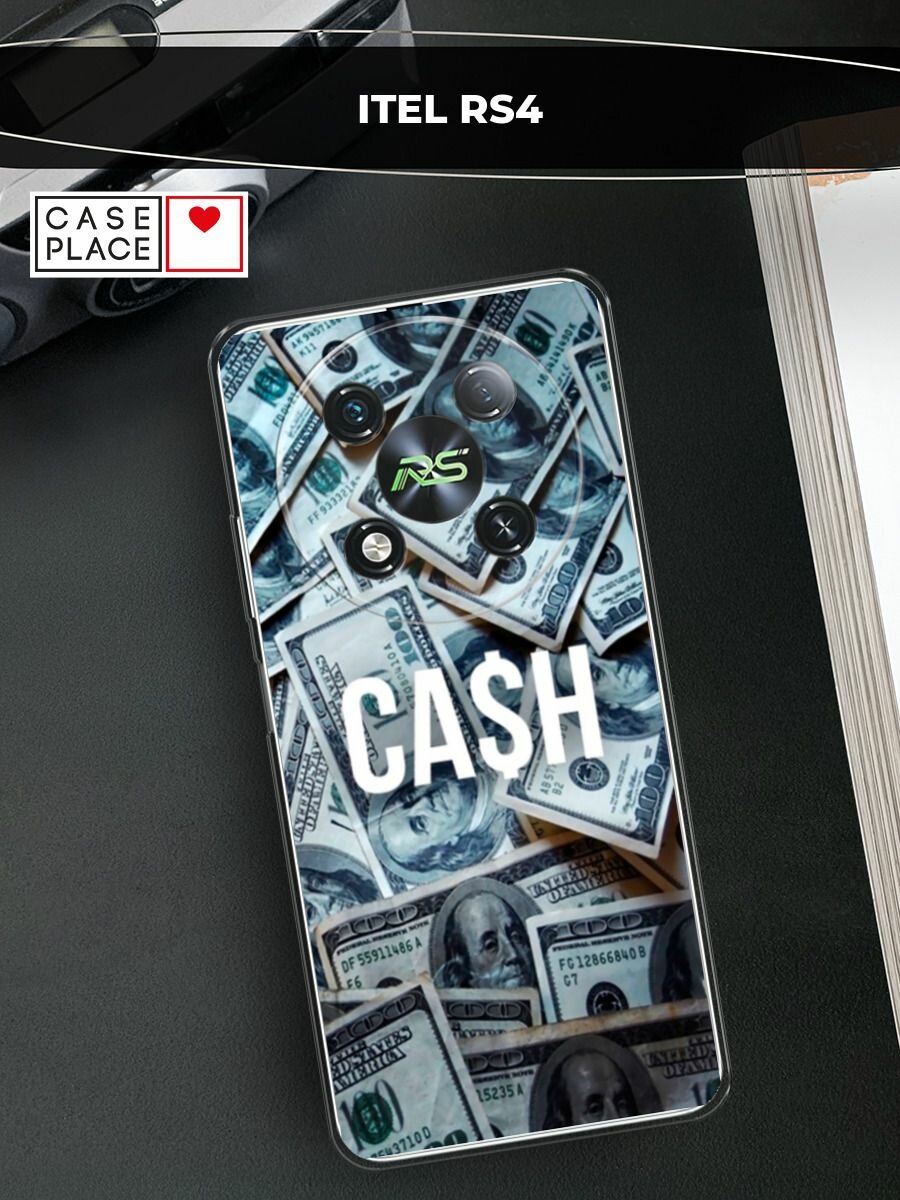 Силиконовый чехол на Itel RS4 / Ител РС4 с принтом "Cash"