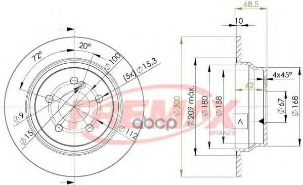 Диск тормозной задний! MB W211 2.0-3.2CDi 03> FREMAX арт. BD0413