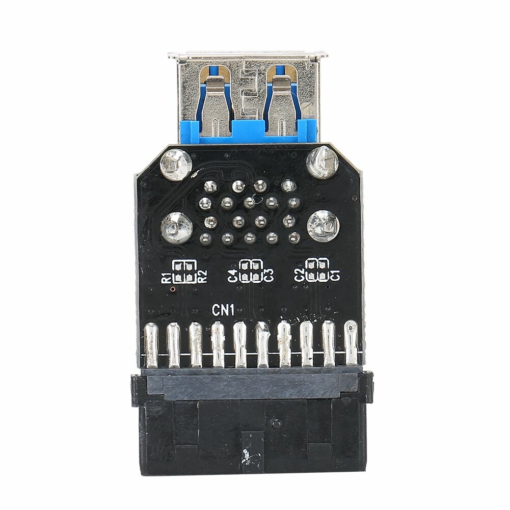 Адаптер 19-pin to 2x USB 3.0 (черный, ABS)