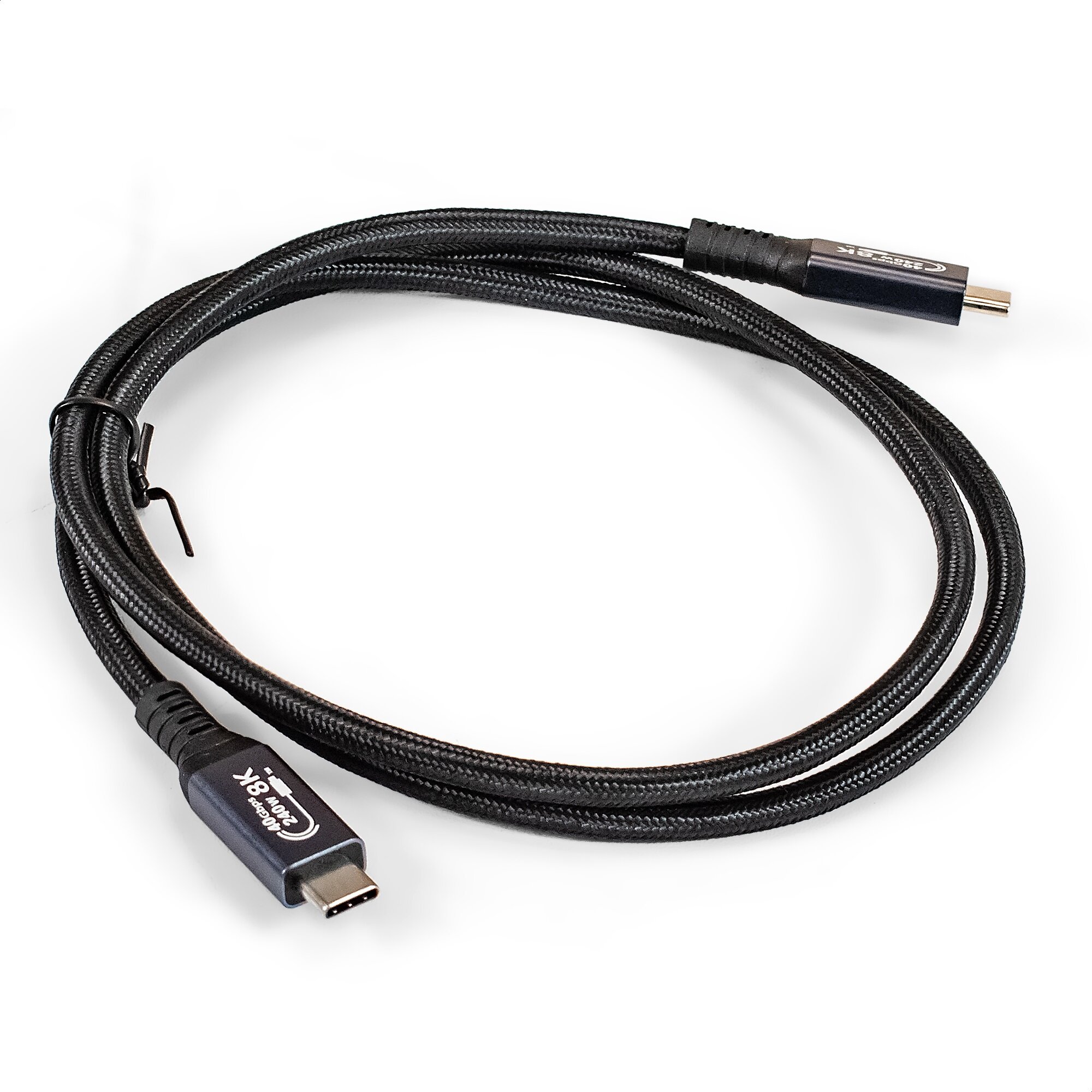 Кабель для зарядки Type-C - Type-C 240W 40Gbit/s ExeGate EX-CCP-USB4-CMCM-QC-1.0 (USB4 USB Type Cm/Cm, 40Gbit/s, 5A, 240W, PD3.1/QC4.0, 1м) EX298076RUS