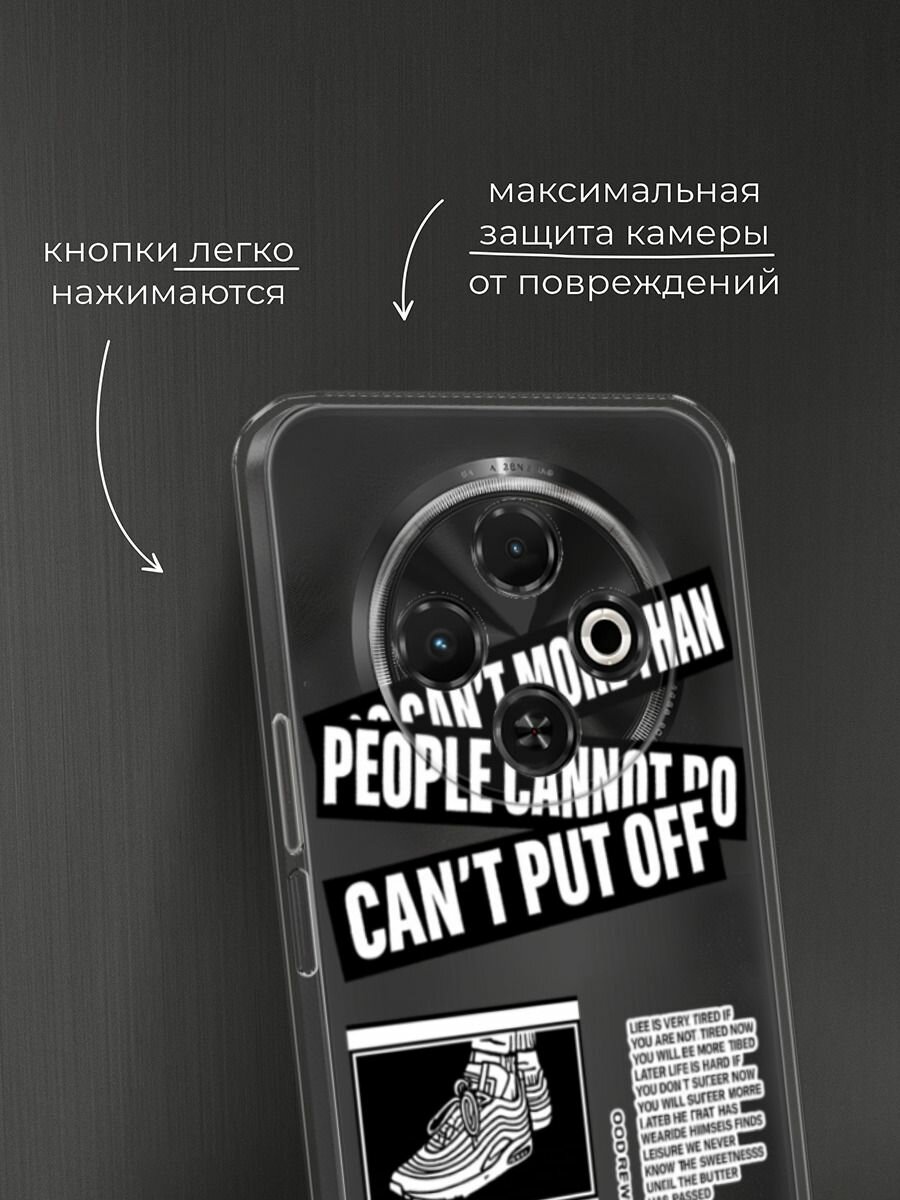 Чехол на Tecno Spark 30C / Текно Спарк 30C с принтом "I like it", прозрачный — фото 1