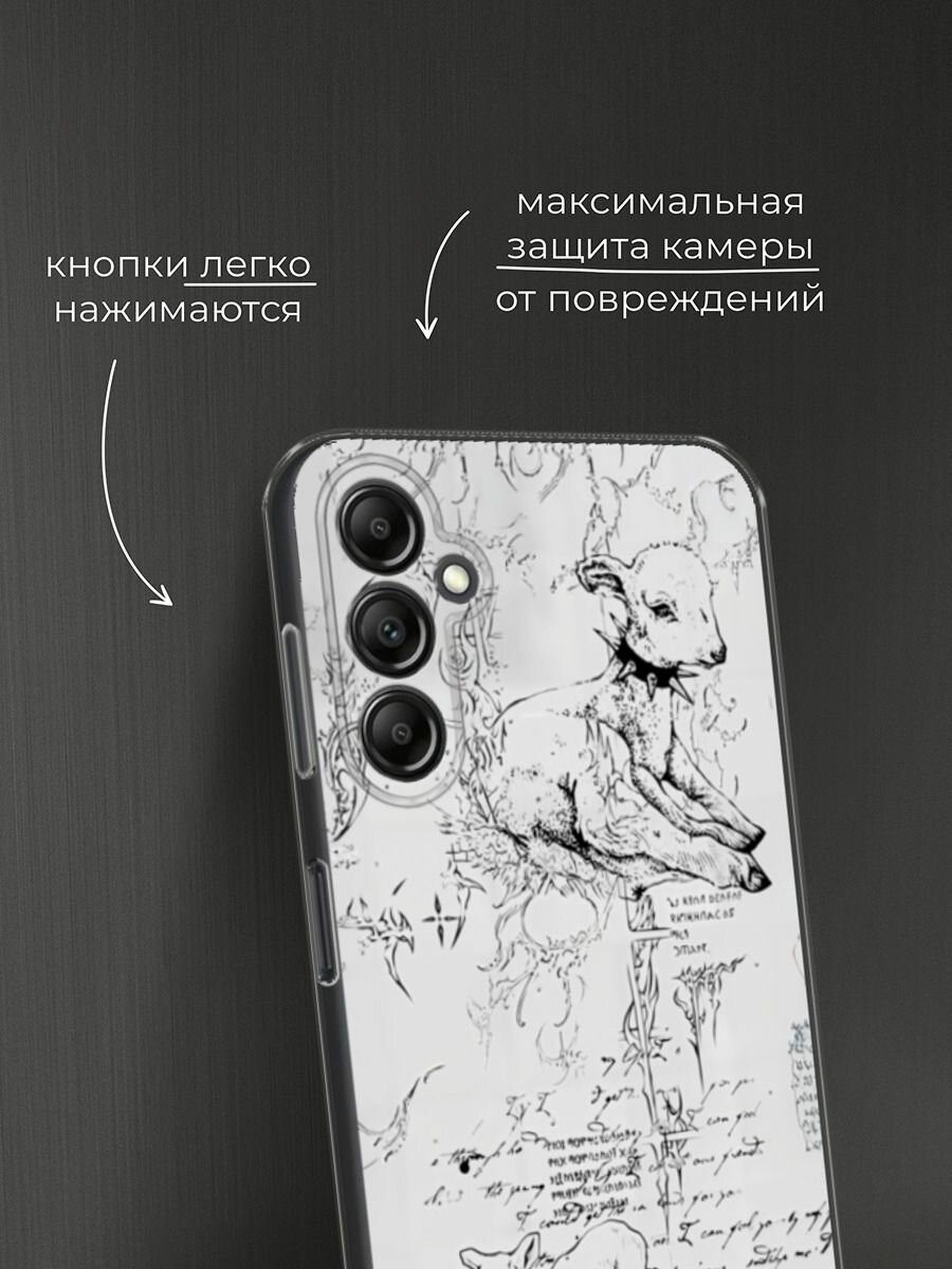 Чехол на Samsung Galaxy A15 / Самсунг А15 с принтом "Готический ягненок" — фото 1