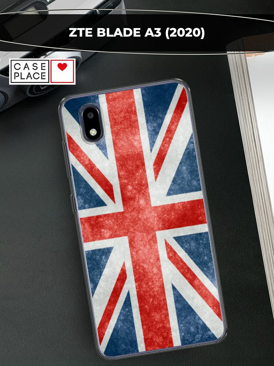 Чехол на ZTE Blade A3 (2020) / ЗТЕ Блейд А3 (2020) с принтом "Флаг Великобритании 1"
