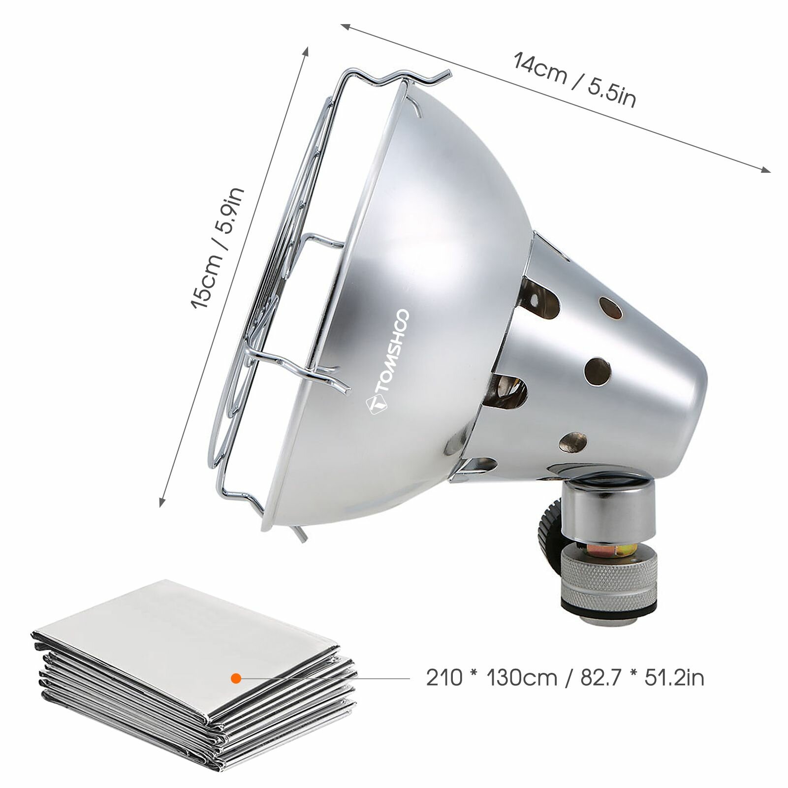 Портативный Газовый Обогреватель TOMSHOO с Аварийным Одеялом