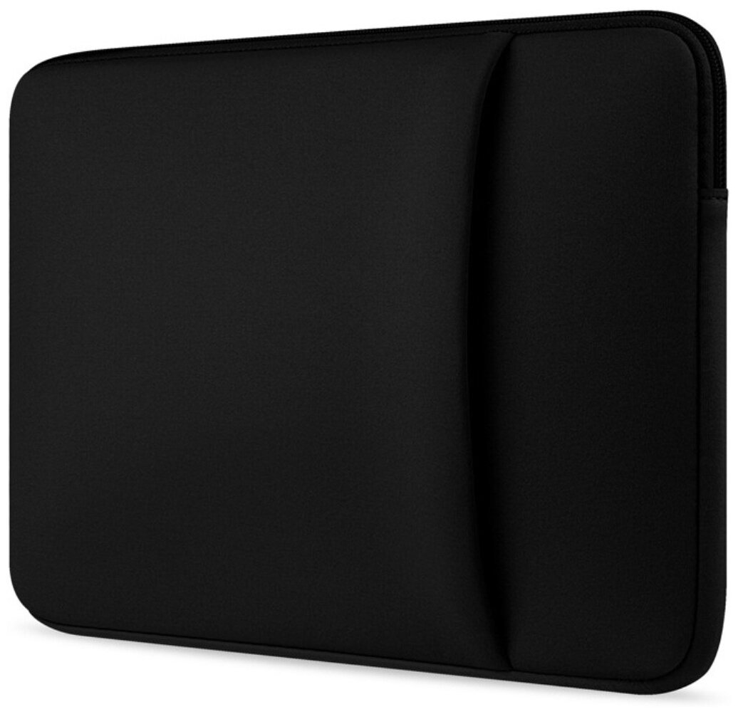 Чехол-папка-футляр-конверт на молнии MyPads M146-287 для ноутбуков Irbis Acer Lenovo Prestigio Xiaomi Digma MSI Macbook с диагоналями 15.6/ 16 дюймов из качественной хлопковой ткани с отделением для планшета черная