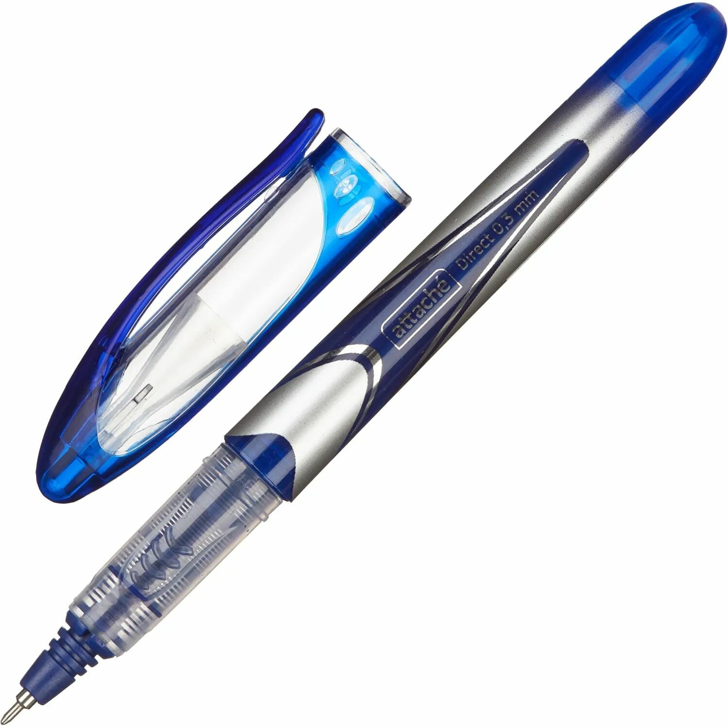 Ручка-роллер Attache RX302602 игольчатый наконечник 0,3 мм синяя