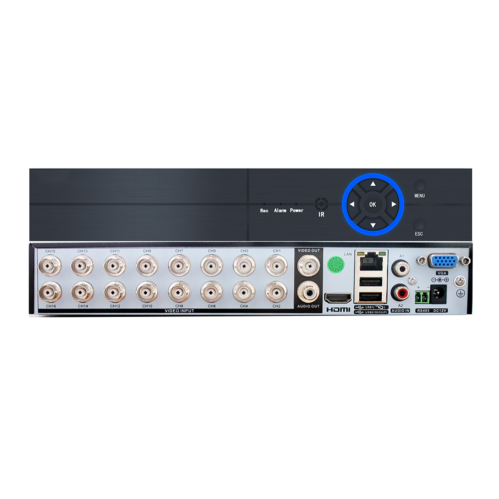 DVR Рекордер: 16-Канальный AHD Analog TVI CVI Поддержка Высокое Качество Видео 1080P - Удаленный Просмотр С Обнаружением Движения Система Видеонаблюдения Для Дома И Офиса
