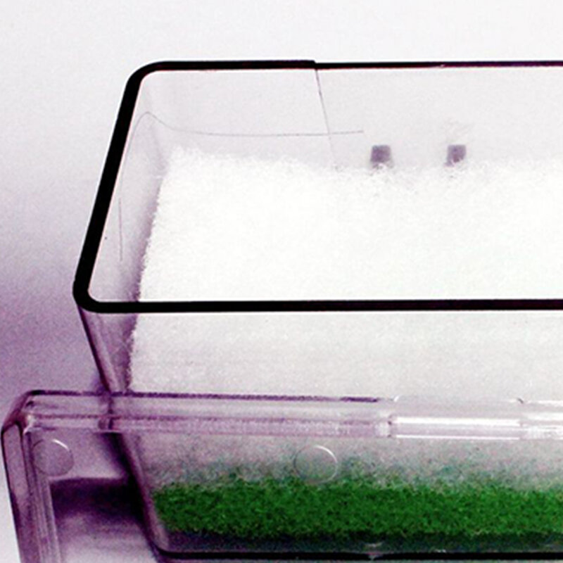 Fish Tank Filter Box Small Low Water Suction Hanging Aquarium Purifier for Accessories Transparent with 5W Pump Set