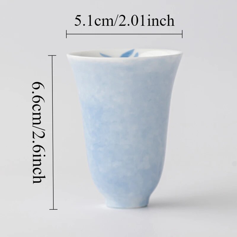 Керамическая чайная чашка NLSLASI светло-голубая, <200 мл, Голубой